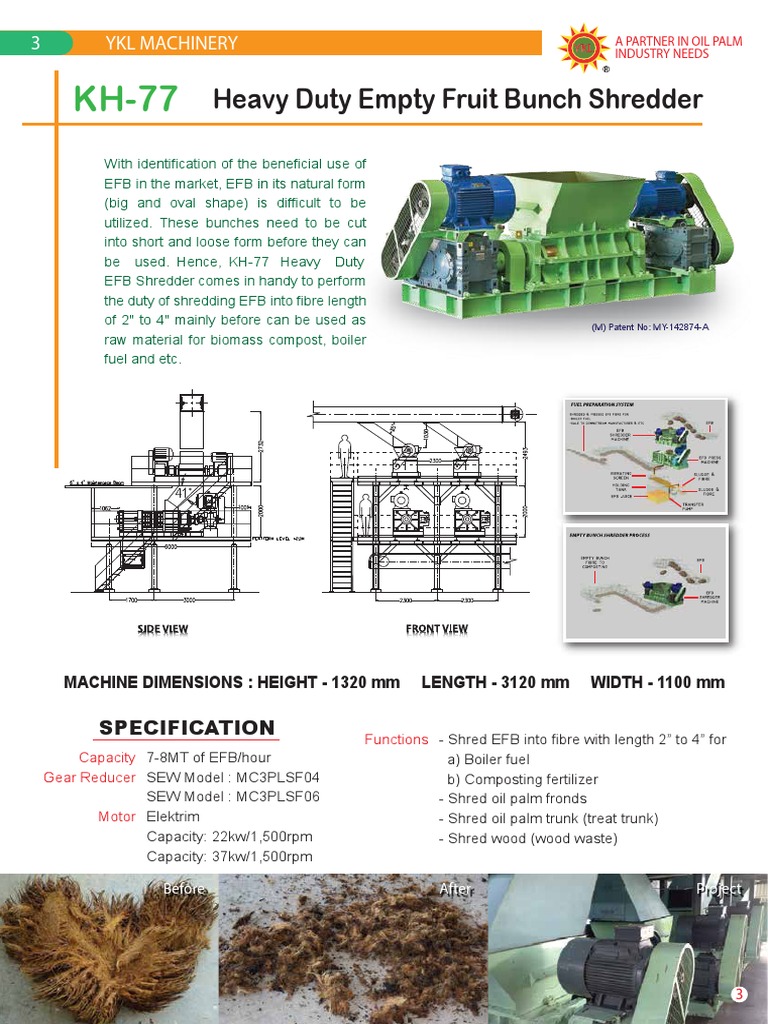 Promoting the Beneficial Use of Empty Fruit Bunches Through Shredding | PDF