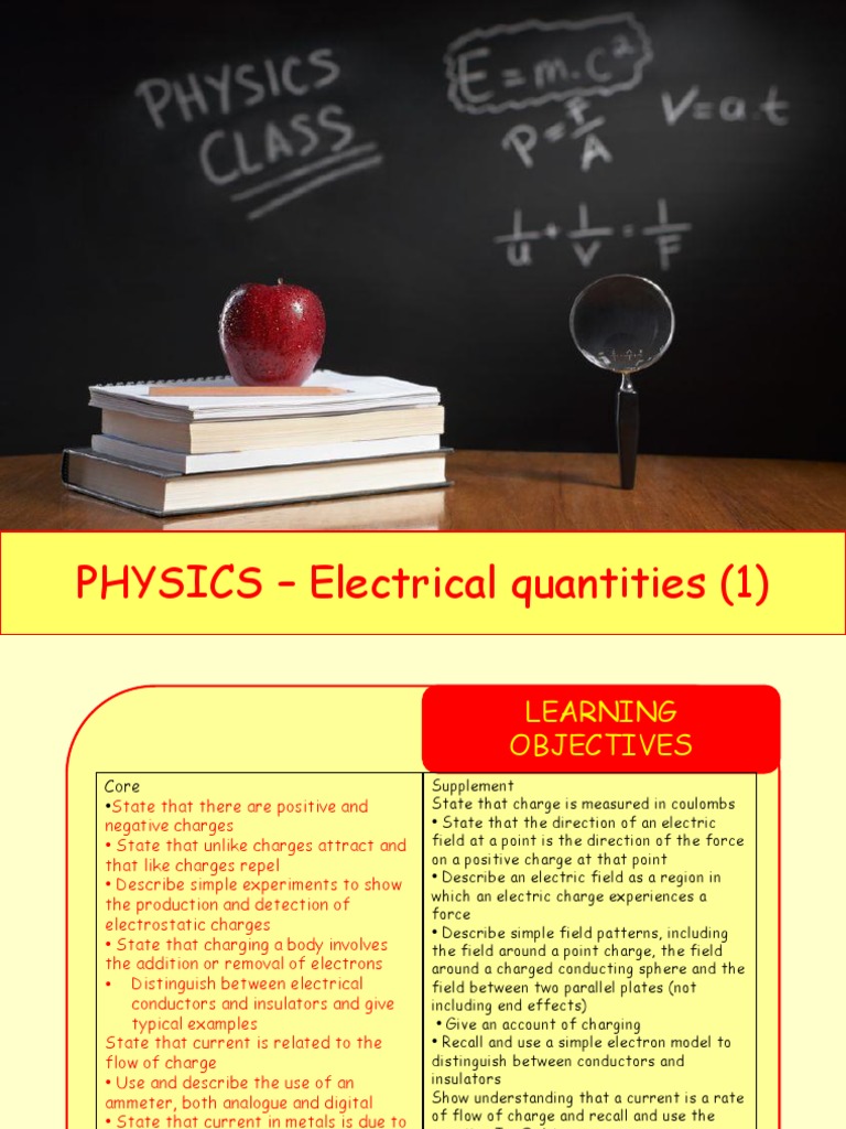 Physics 26 - Electrical Quantities 1 | PDF | Electric Charge | Electric Current