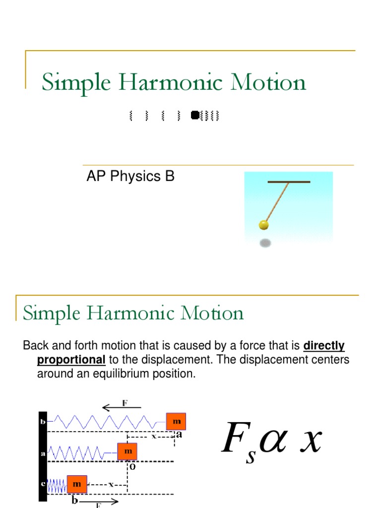 Simple Harmonic Motion | PDF | Frequency | Waves
