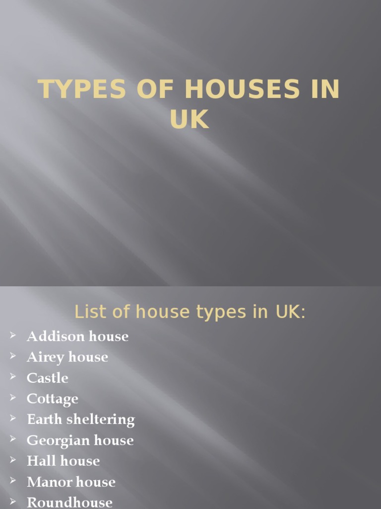 Types of Houses in UK | PDF | Residential Buildings | Design
