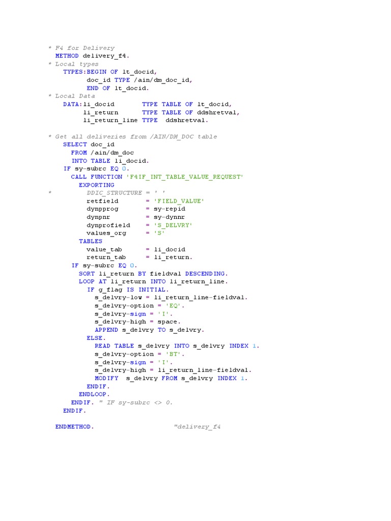 F4 Help For Select Options Pdf 