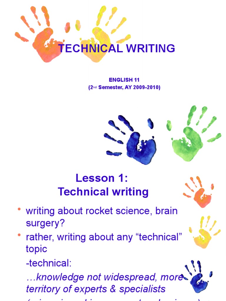 Technical Writing: English 11 (2 Semester, AY 2009-2010) | PDF | Travel ...