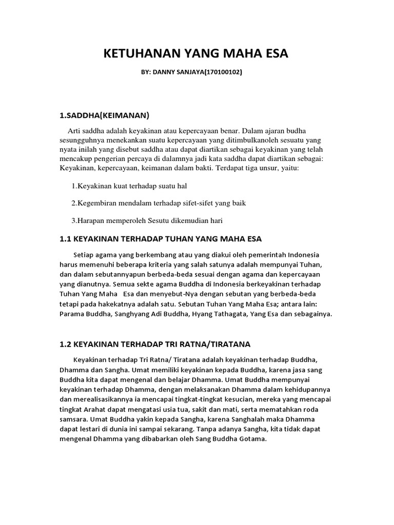 Ketuhanan Yang Maha Esa | PDF | Filsafat | Agama & Spiritualitas