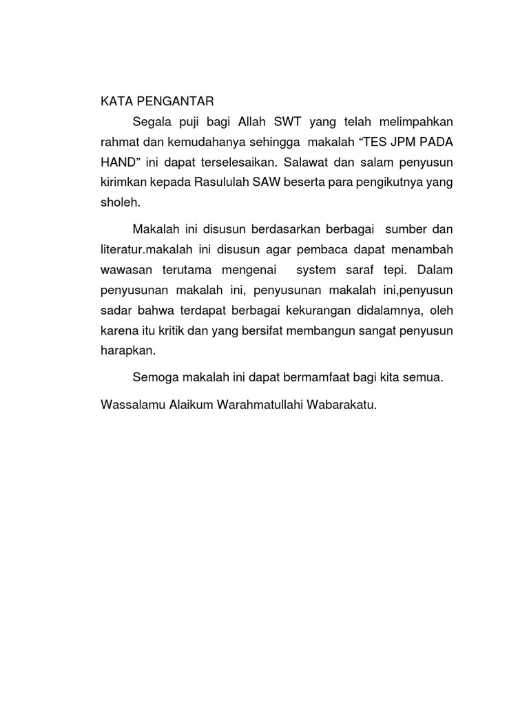Tes JPM Pada Hand | PDF