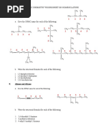 Hydrocarbon Naming & Drawing Worksheet | PDF
