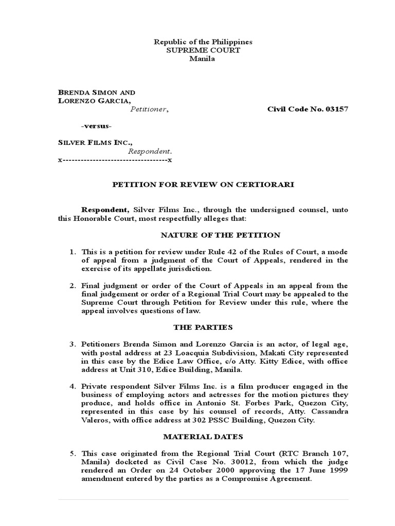 KSA Petition For Review | PDF | Judgment (Law) | Lawsuit