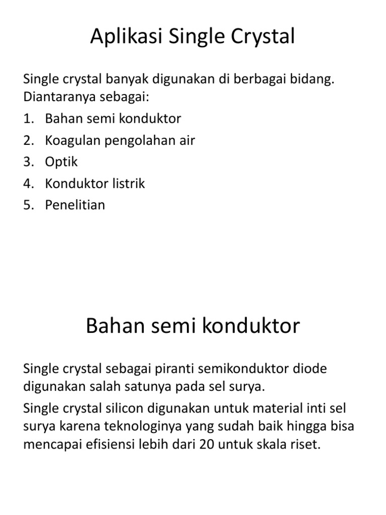 Aplikasi Single Crystal | PDF