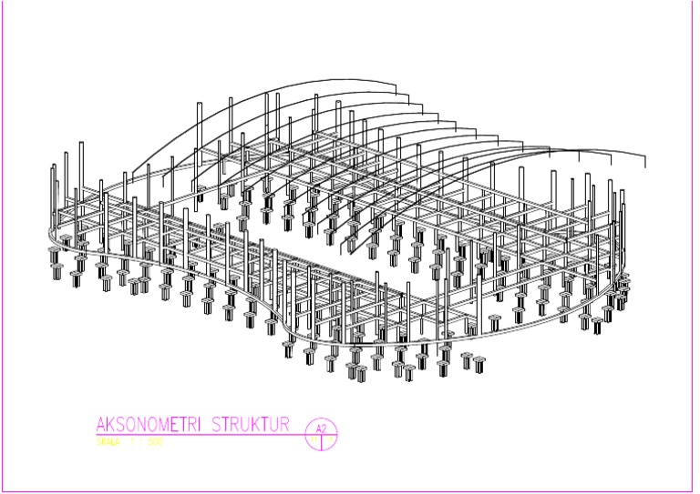 Aksonometri Struktur & Utilitas | PDF