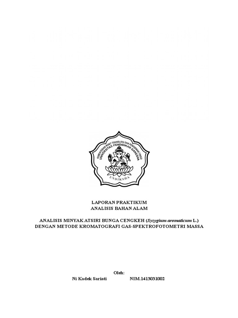 Kadek Sariati - Analisis Kandungan Cengkeh Hasil Destilasi Uap | PDF