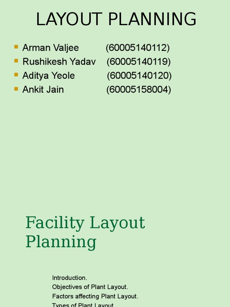 New Layout Planning | PDF | Production And Manufacturing | Economies