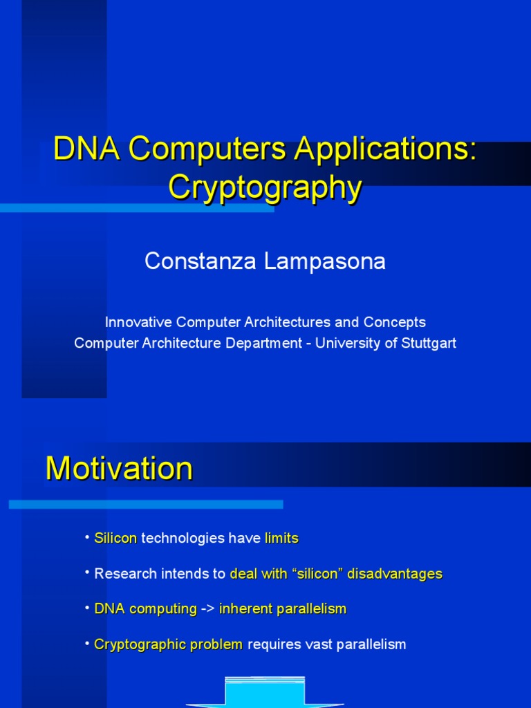 Presentation DNA Cryptography
