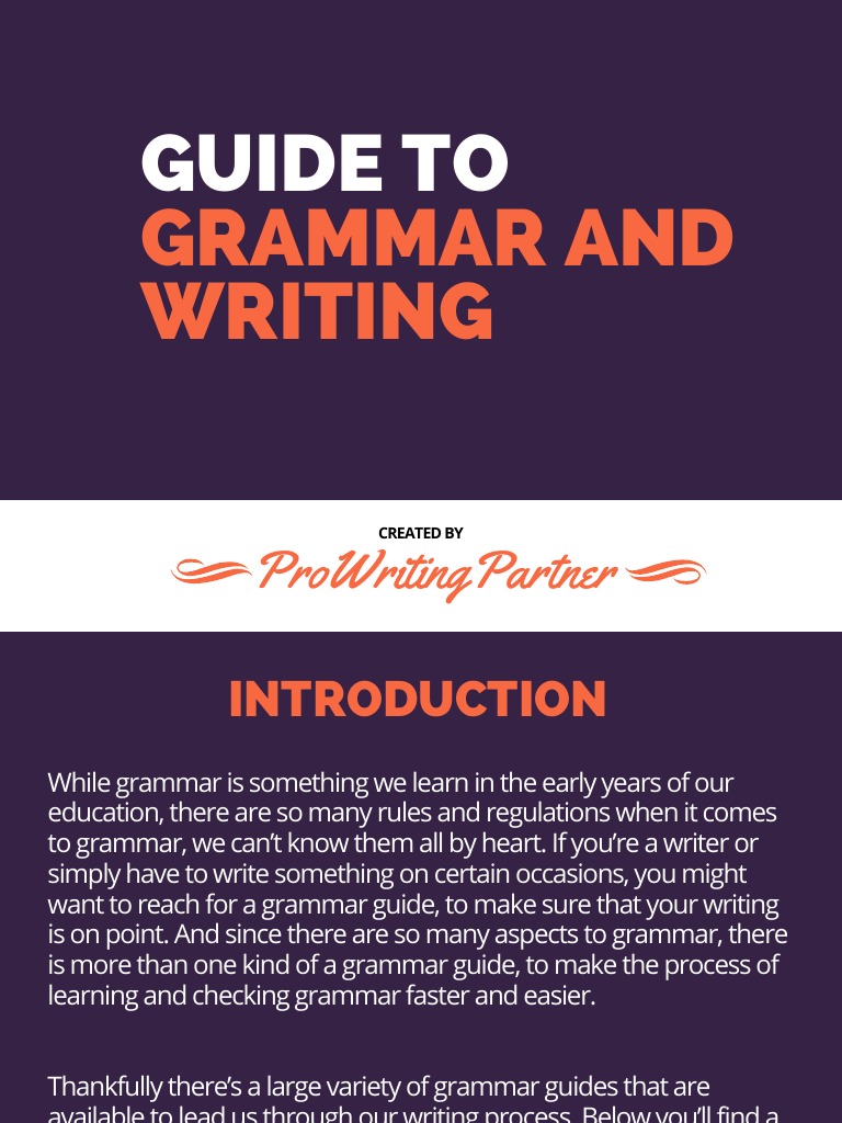Guide To Grammar and Writing | PDF