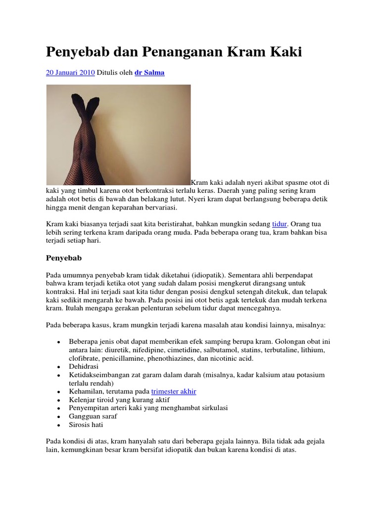 Penyebab Dan Penanganan Kram Kaki | PDF