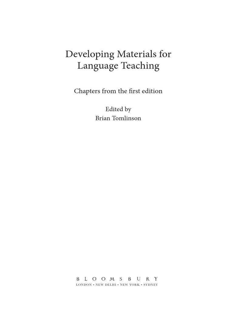 Developing of Material For Language Teaching p002 | PDF | Career & Growth