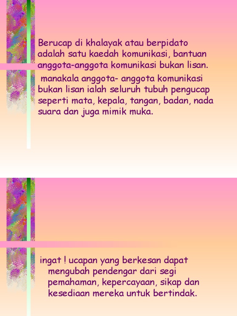 Teknik Berpidato yang Berkesan | PDF