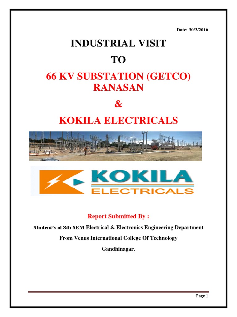 66 KV Substation Getco Ranasan | PDF | Electrical Substation | Transformer