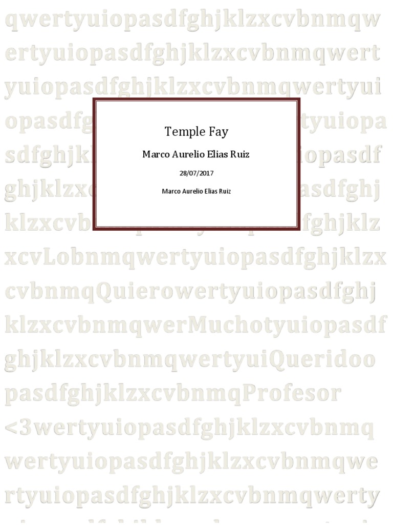 Temple Fay: Marco Aurelio Elias Ruiz | PDF | Anatomical Terms Of Motion ...