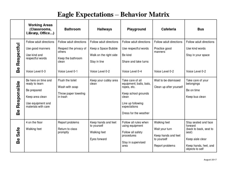 Eagle Expectation Matrix 2017 5 | PDF