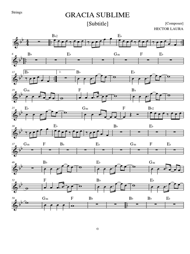 Gracias Sublime - Strings | PDF