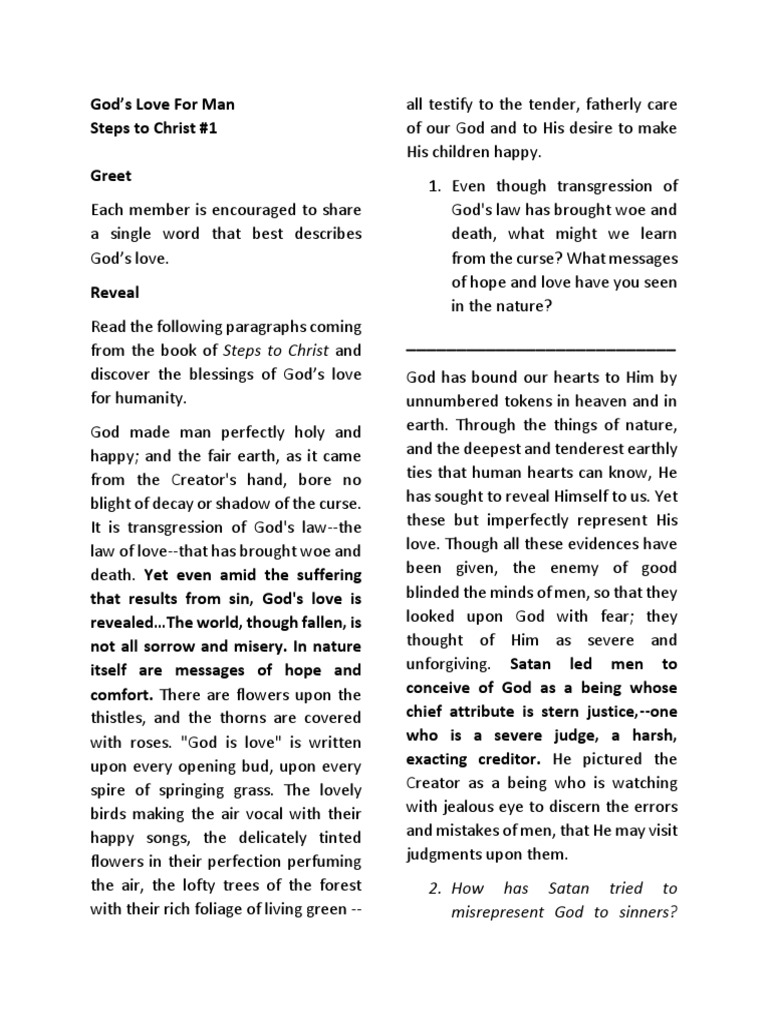 Steps To Christ 1 | PDF | Sin | Jesus