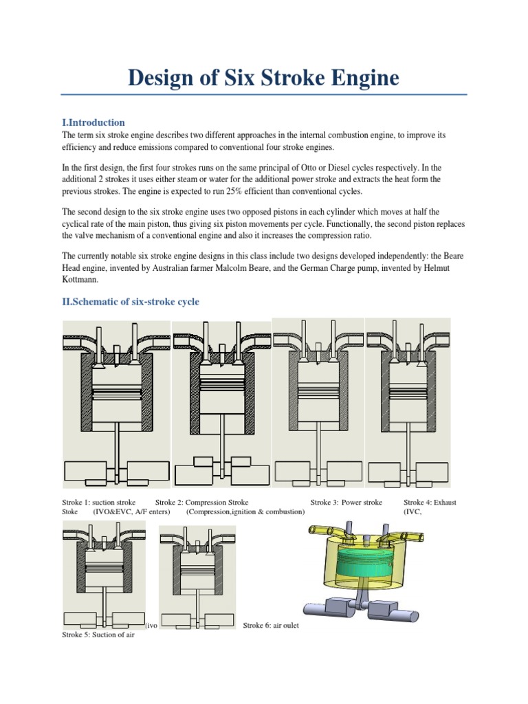 Design of Six Stroke Engine | PDF | Internal Combustion Engine ...