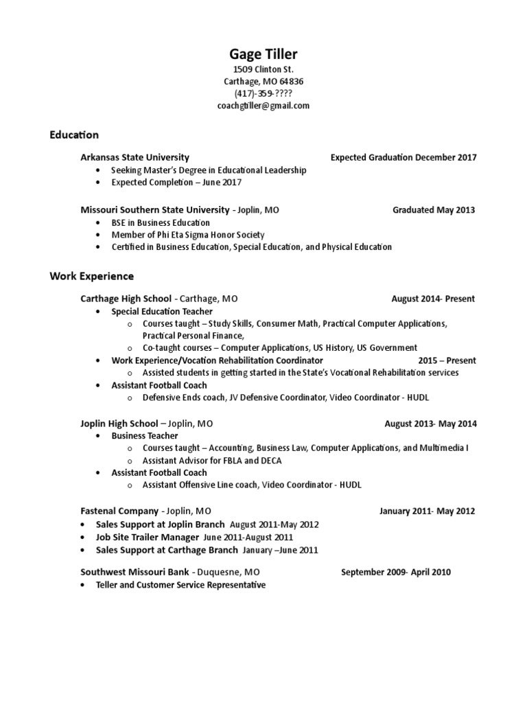 Sample Resume | PDF | Missouri | Quality Of Life