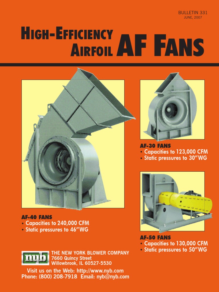 IGH Fficiency Irfoil: Af-30 Fans | PDF | Mechanical Engineering ...