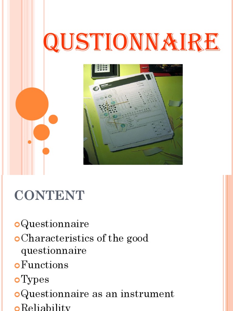 Questionair Design | PDF | Survey Methodology | Validity (Statistics)