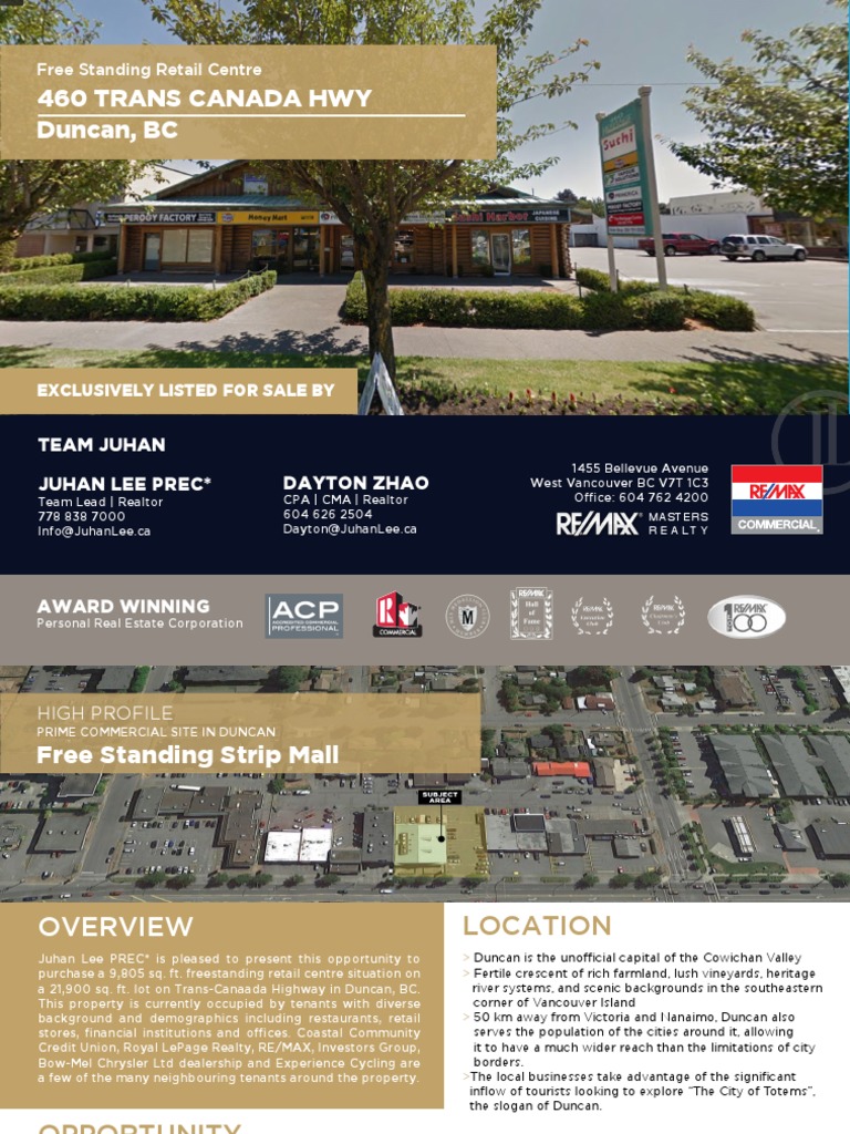 460 Trans Canada Hwy Duncan, BC: Free Standing Retail Centre | PDF ...