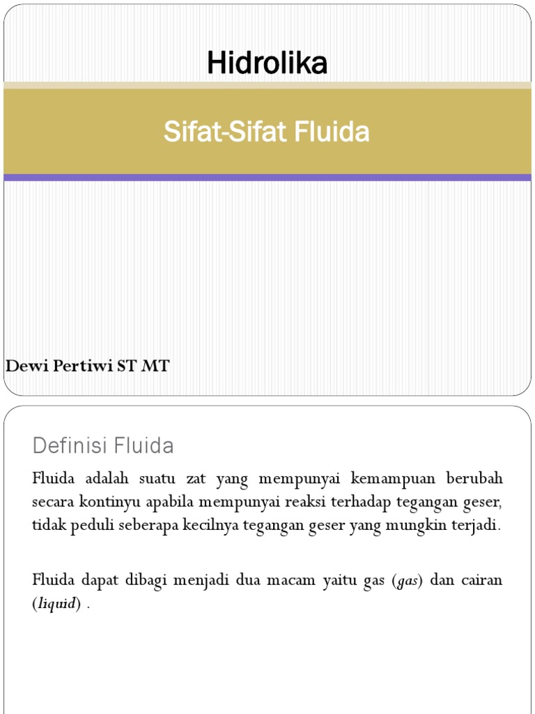Hidro - Sifat-Sifat Fluida | PDF