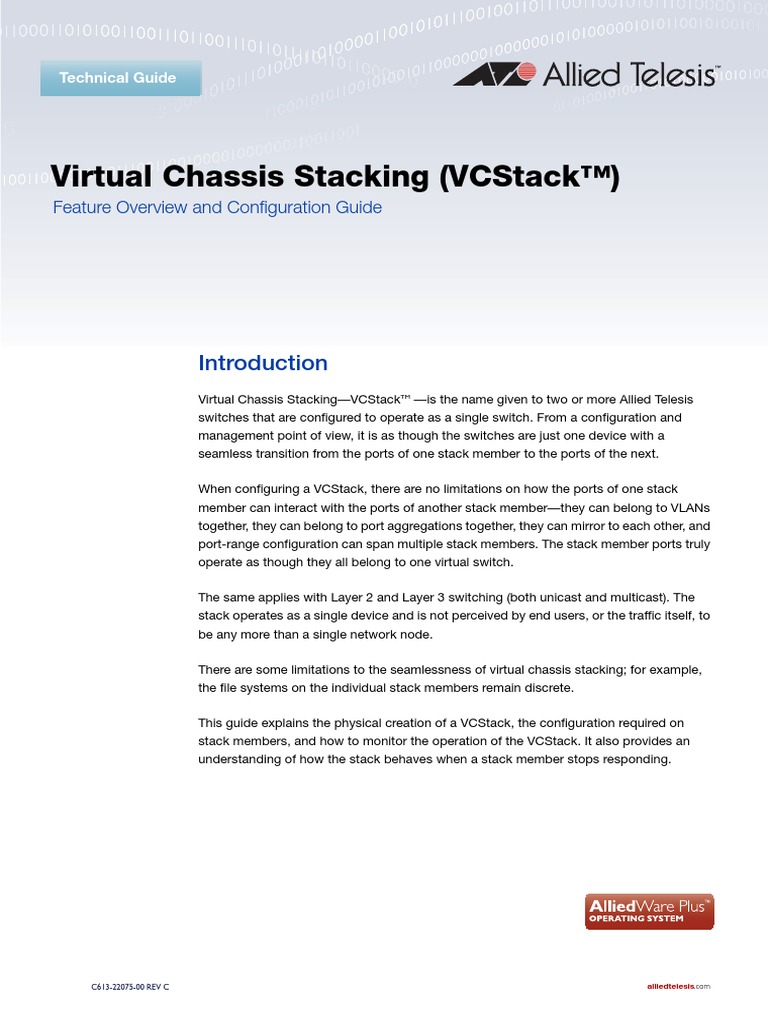 Stacking Feature Overview Guide Revc | PDF | Computer Network | Network Switch