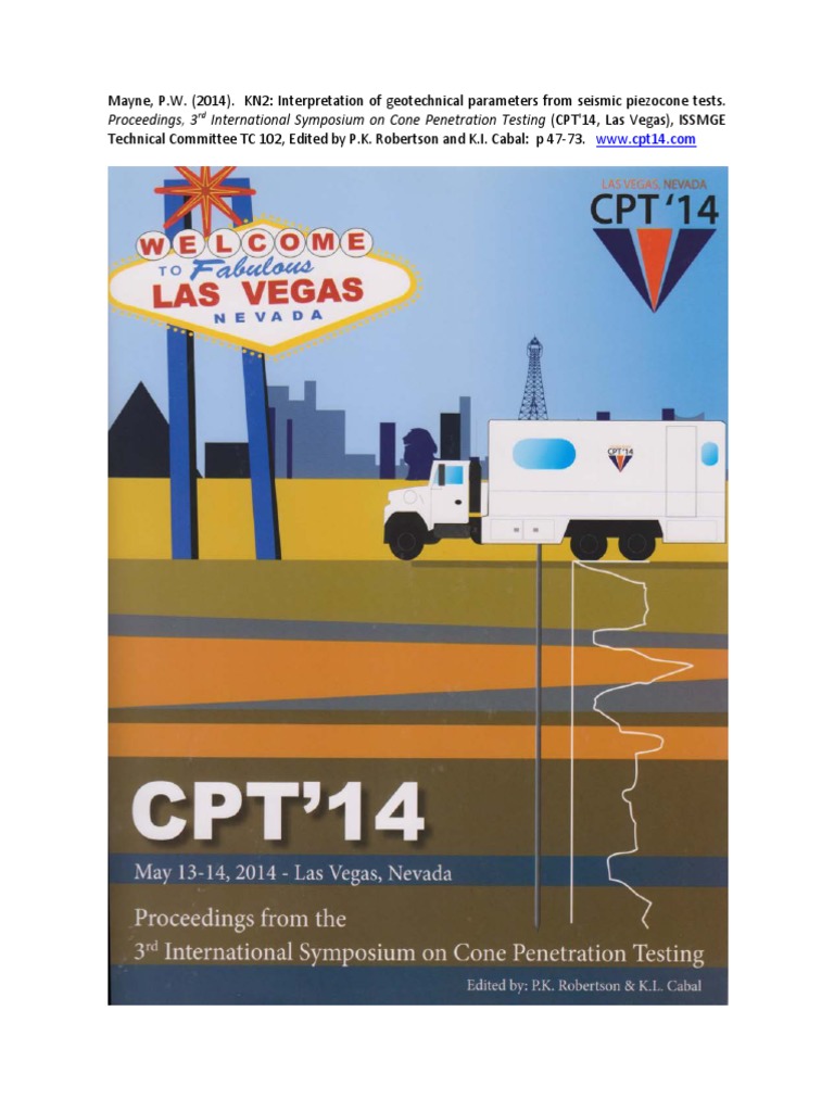 Mayne - CPT 2014 - Interpretation of Seismic Piezocone Tests | PDF ...
