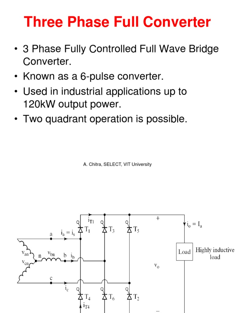 3 Phase Full Wave Converter RL Load | Electric Power | Electronic ...