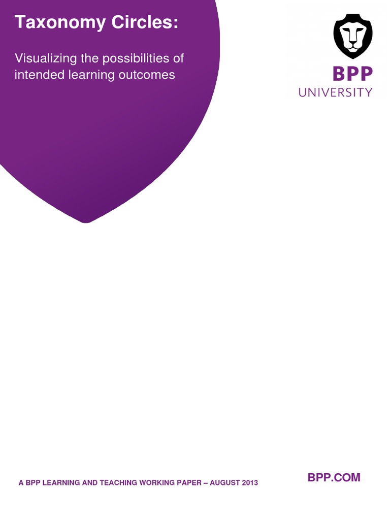 BPP Publications Taxonomy Circles Aug 2013 PDF | PDF | Instructional ...