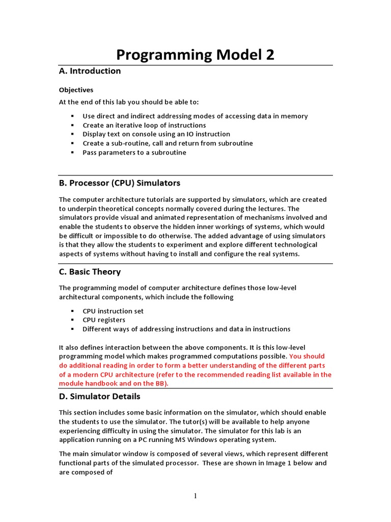 Yass Programming Model 2 Tutorial | PDF | Central Processing Unit | Input/Output