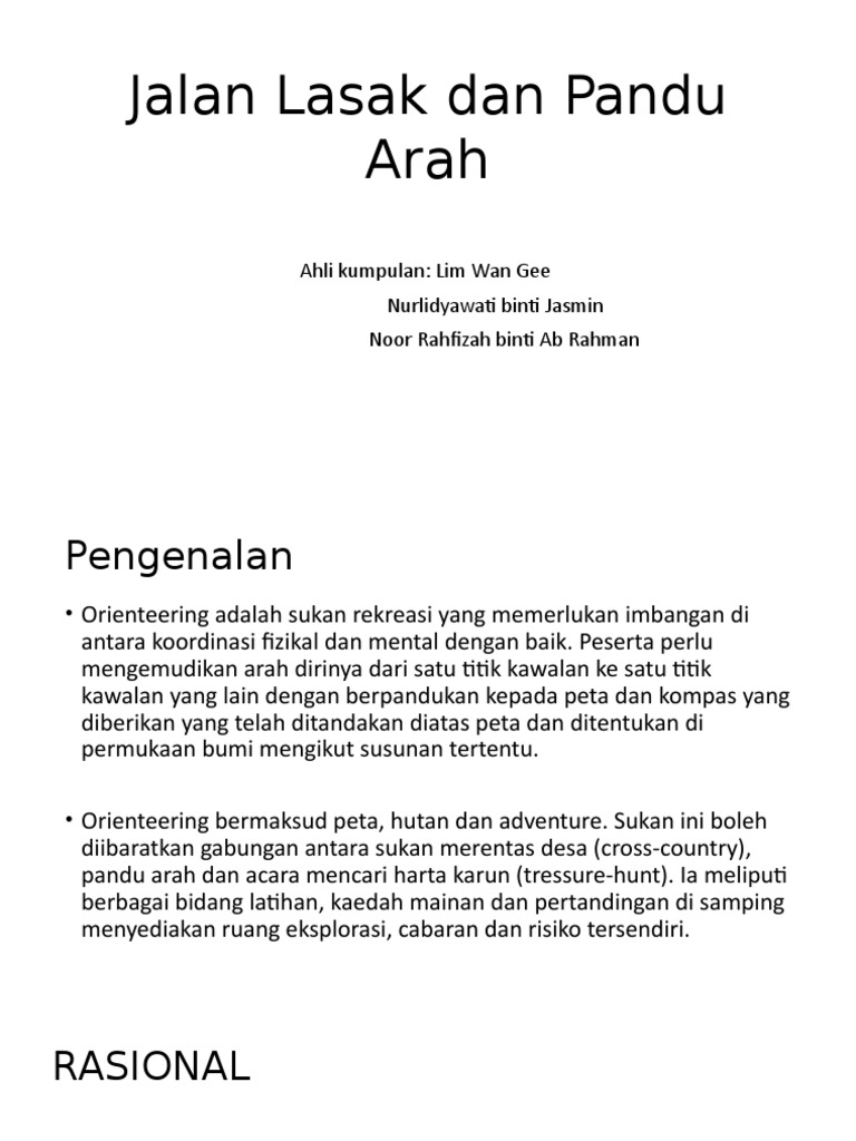 Jalan Lasak Dan Pandu Arah | PDF