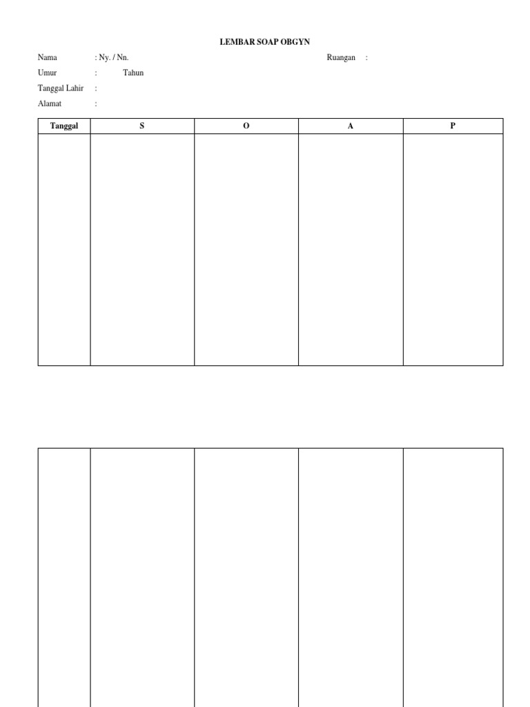 Lembar Soap Obgyn | PDF