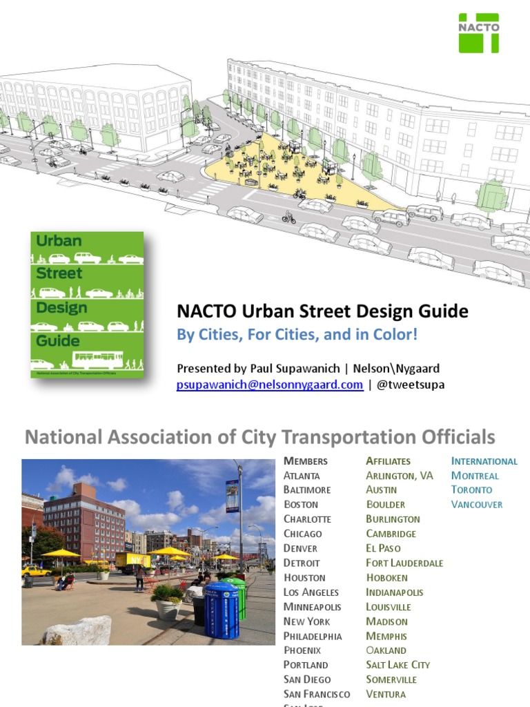 NACTO Urban Street Design Guide PPT October-2014 | PDF | Road Transport ...