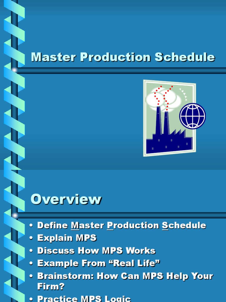 Master Production Schedule | PDF | Inventory | Sales