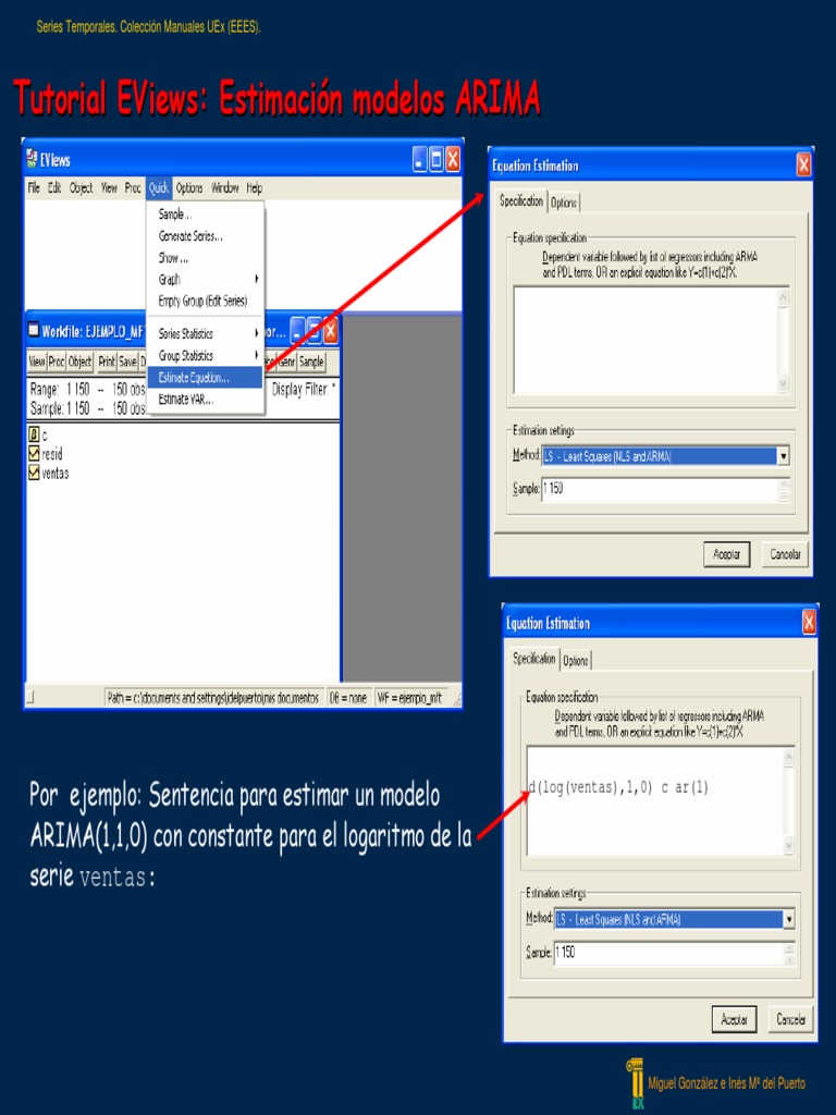 Tutorial EViews Practica5 | PDF | Inferencia estadística | Análisis ...