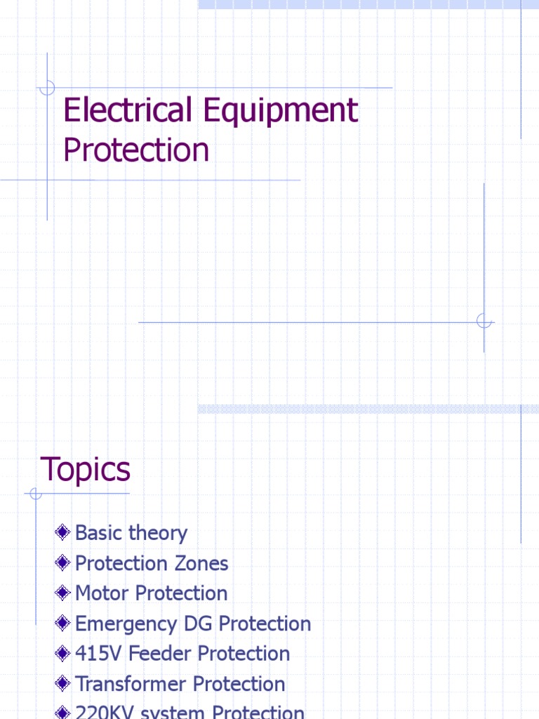 Electrical Equipment Protection | PDF | Transformer | Relay