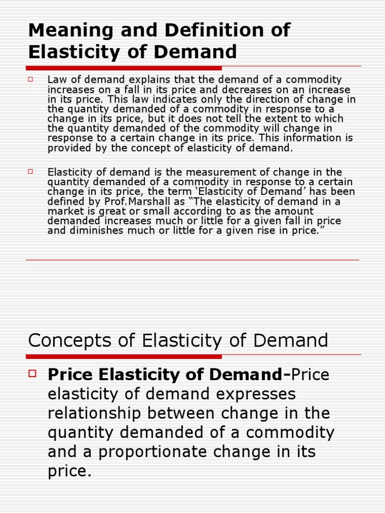 Understanding Elasticity of Demand | PDF | Elasticity (Economics) | Demand