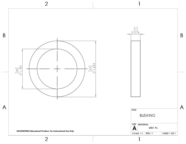 Bushing: SOLIDWORKS Educational Product. For Instructional Use Only | PDF