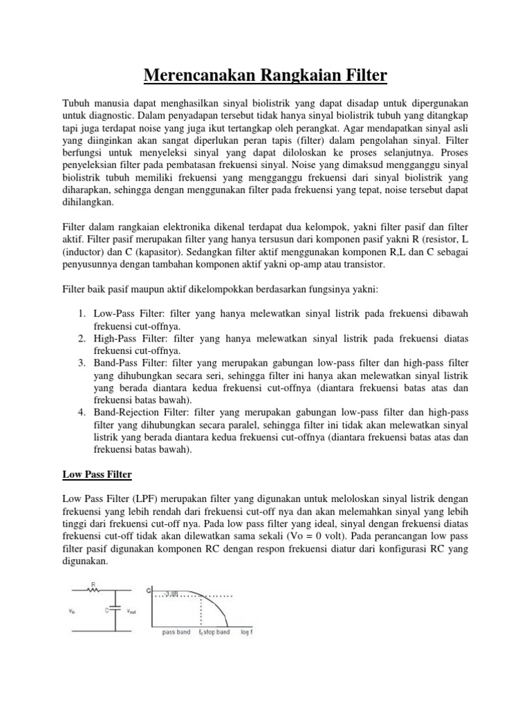 3.5 Merencanakan Rangkaian Filter | PDF
