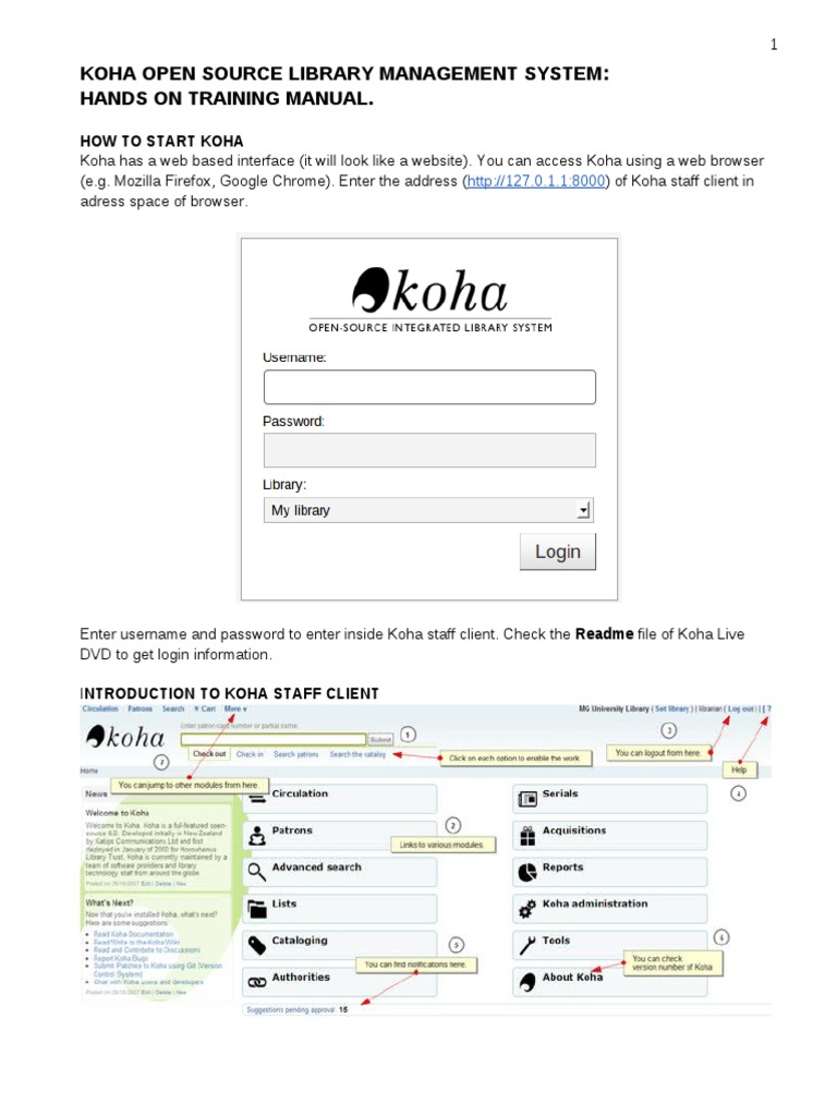 Koha User Manual PDF | PDF | Libraries | Web Browser