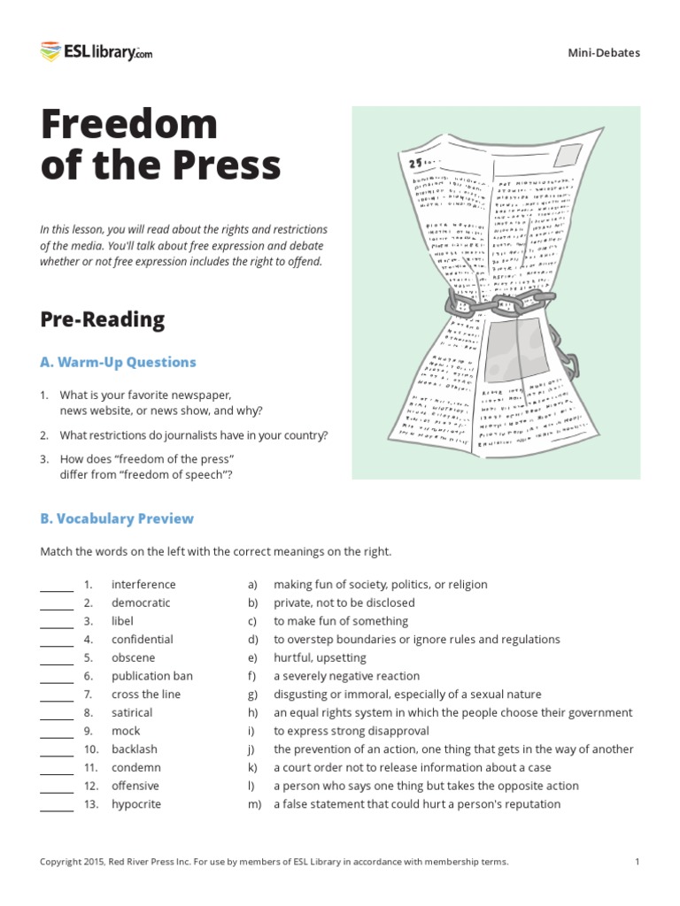 73 Freedom of The Press US | PDF | Freedom Of The Press | Freedom Of Speech