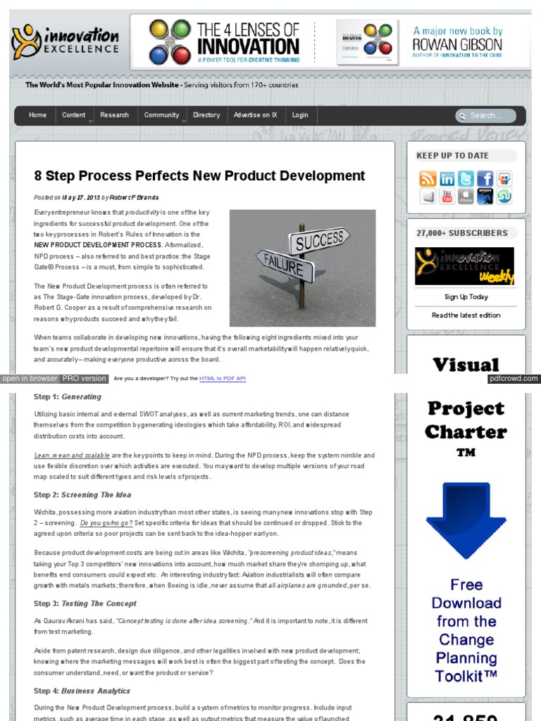 8 Step Process Perfects New Product Development: Home Content Research ...