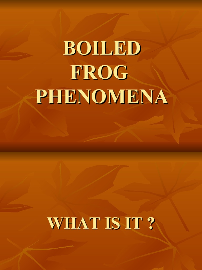 Boiled Frog Syndrome in Management | PDF