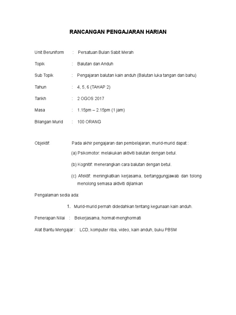 RPH BSMM Minggu 5 | PDF