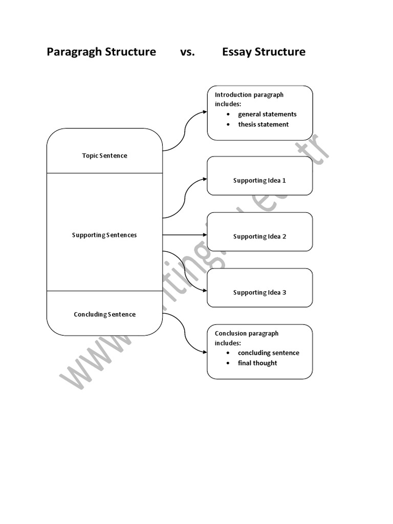 Paragragh Structure vs. Essay Structure: Introduction Paragraph ...